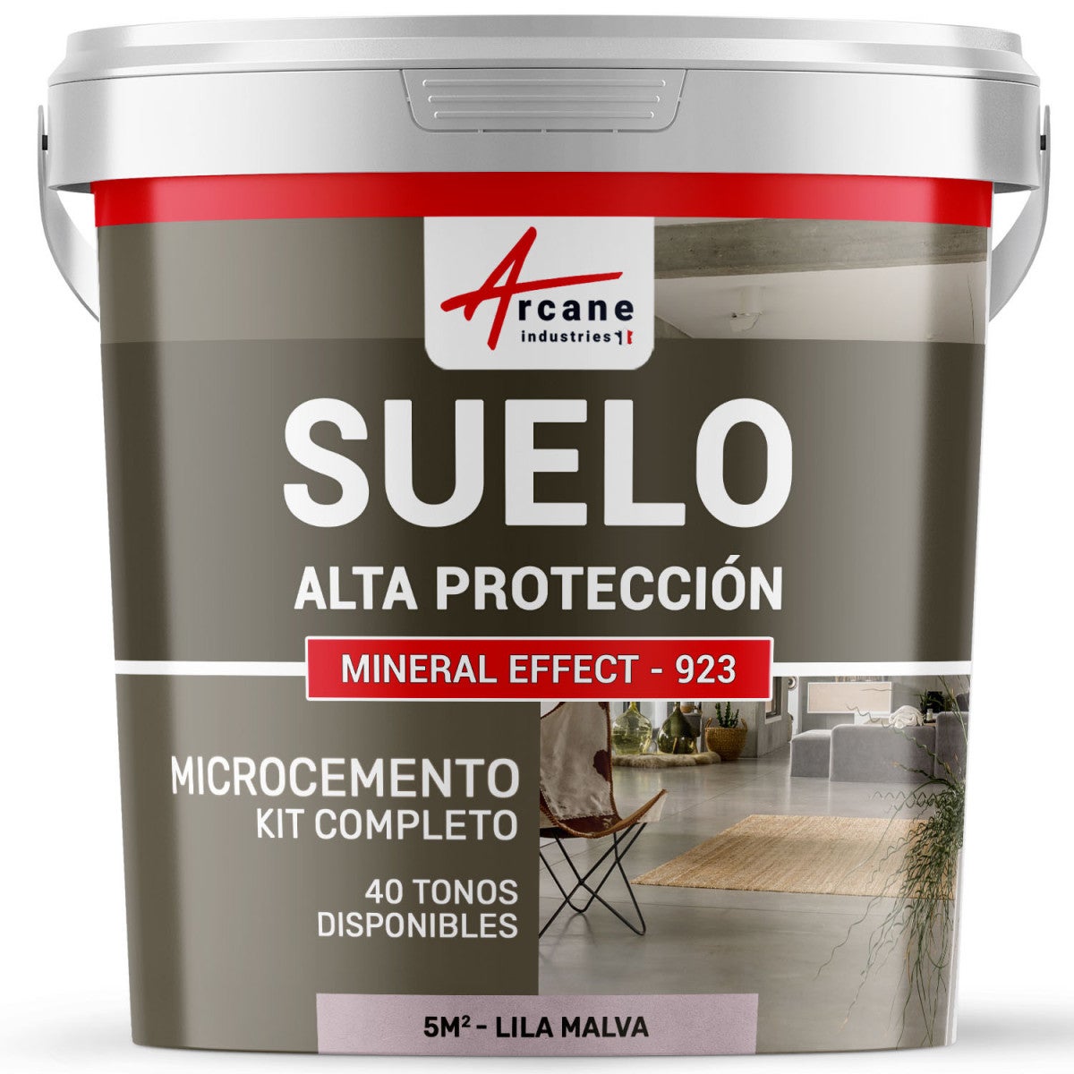 Microcemento para suelos interiores: alta protección - 5 m² (en 2 capas ...