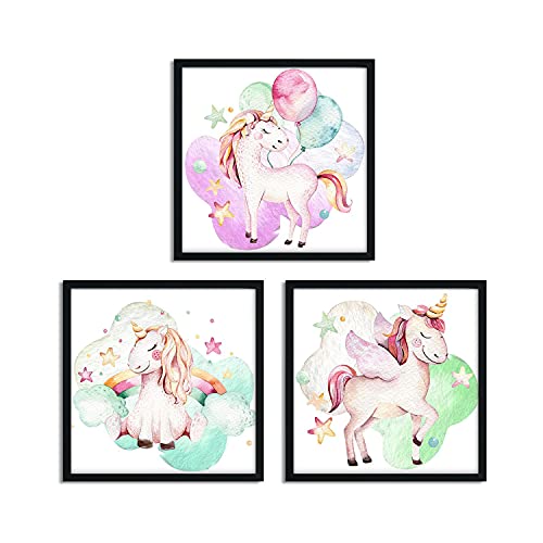 Ensemble De Trois Feuilles Pour Encadrer La Taille De La Licorne 25x25 ...