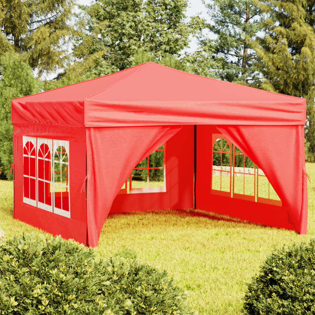 Maison Exclusive - Carpa para fiestas plegable con paredes laterales rojo 3x3 m | Leroy Merlin