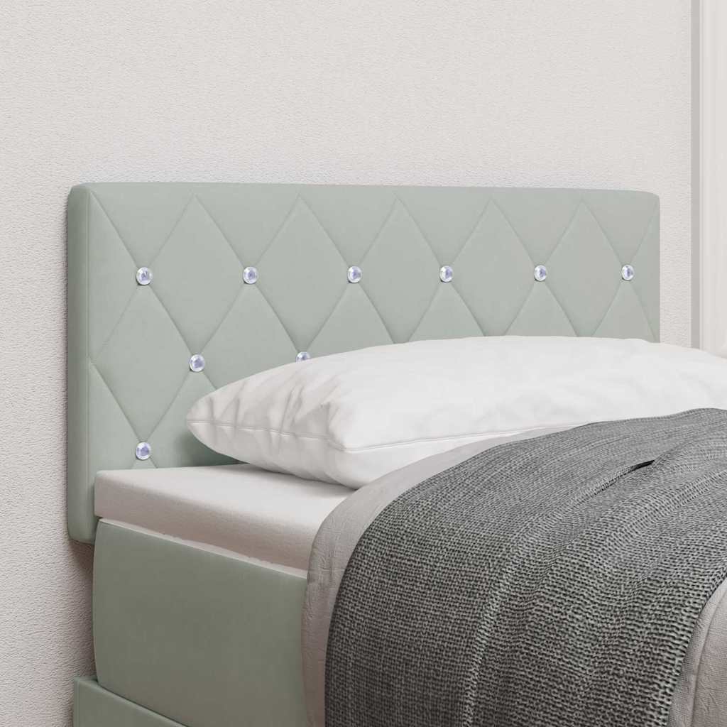 Maison Exclusive - Tête de lit avec tête de lit Gris clair 80 cm Cuir ...