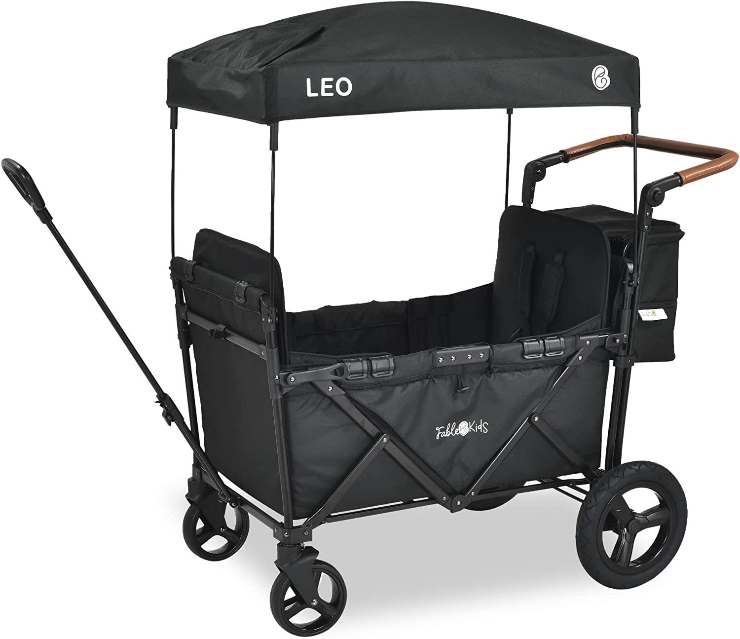FABLEKIDS Chariot à roulettes Leo X2Plus avec Toit Chariot de Transport ...