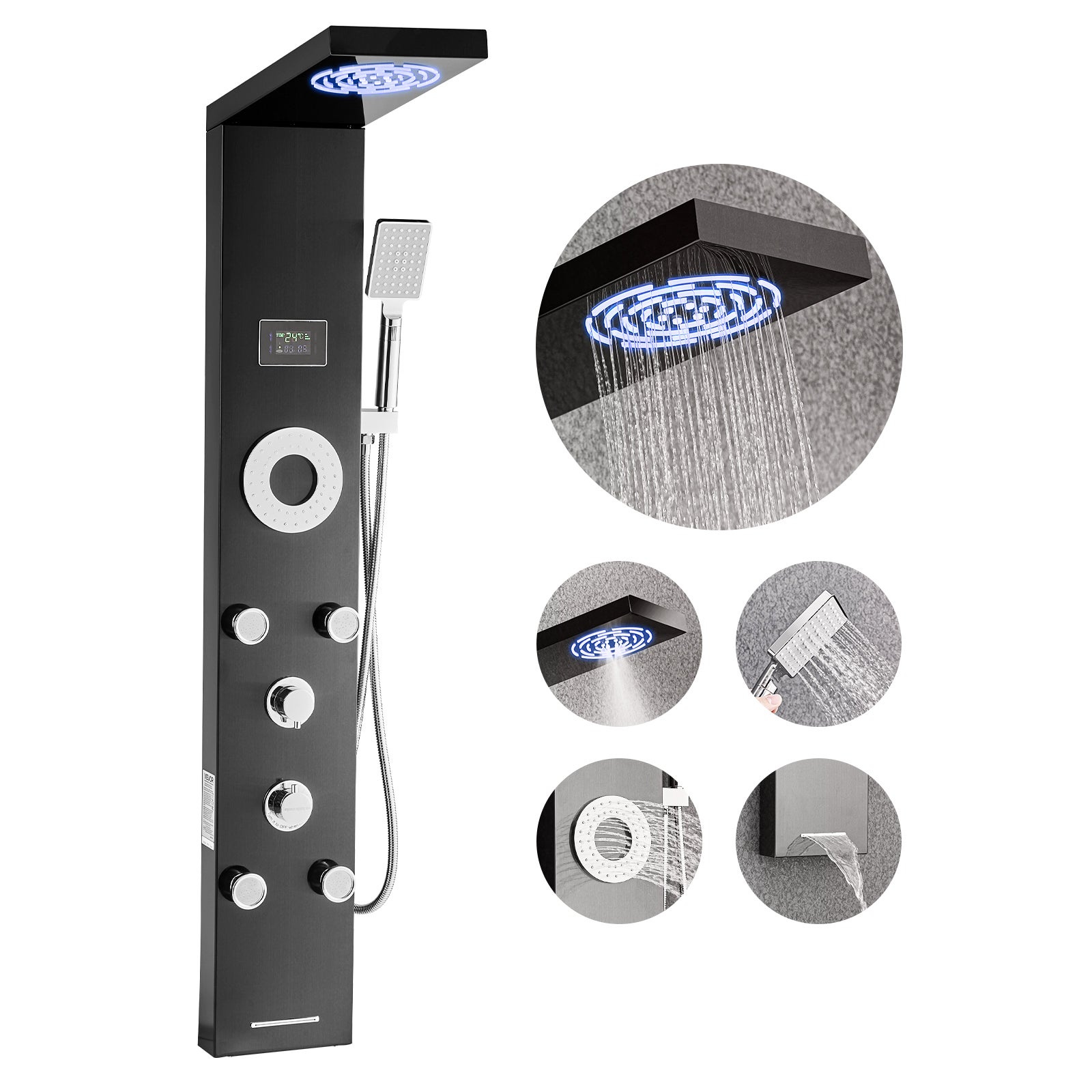 Panel ducha con cabezal ducha de lluvia, sistema de panel de ducha de ...