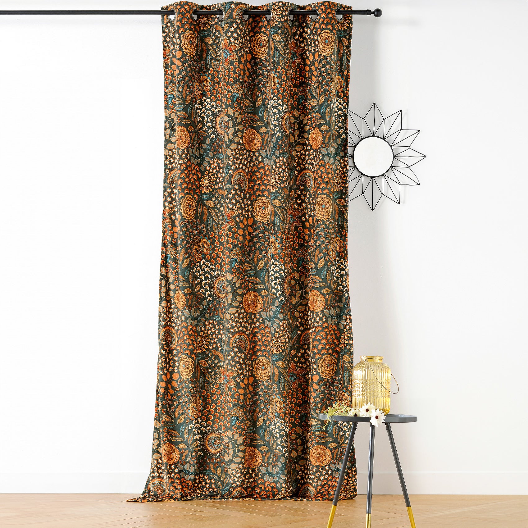 Rideau à Oeillets Motif Cachemire - Vert - 145x260 cm - Polyester ...