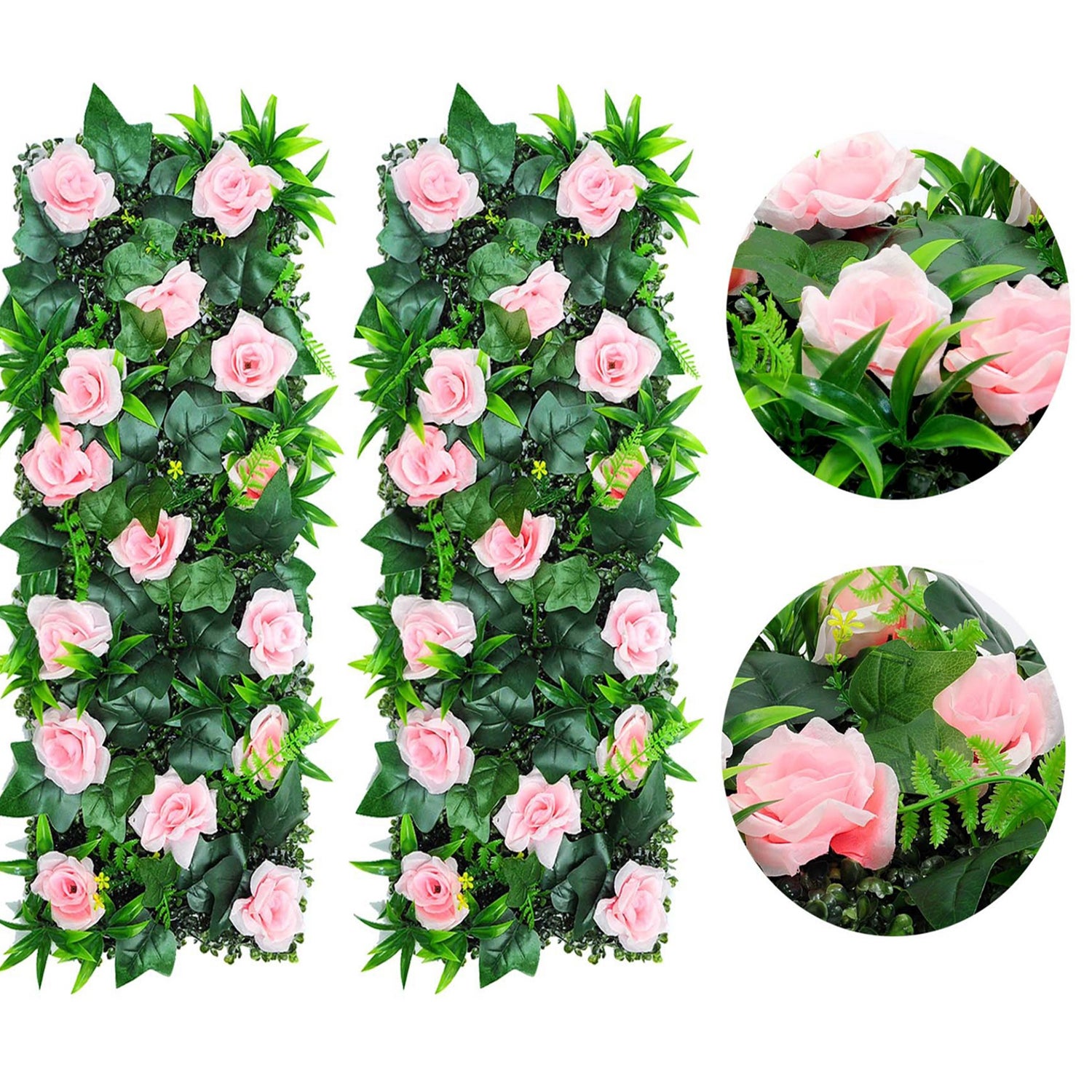 Seto de pared artificial 2pcs, pared vegetal simulada, protección ...