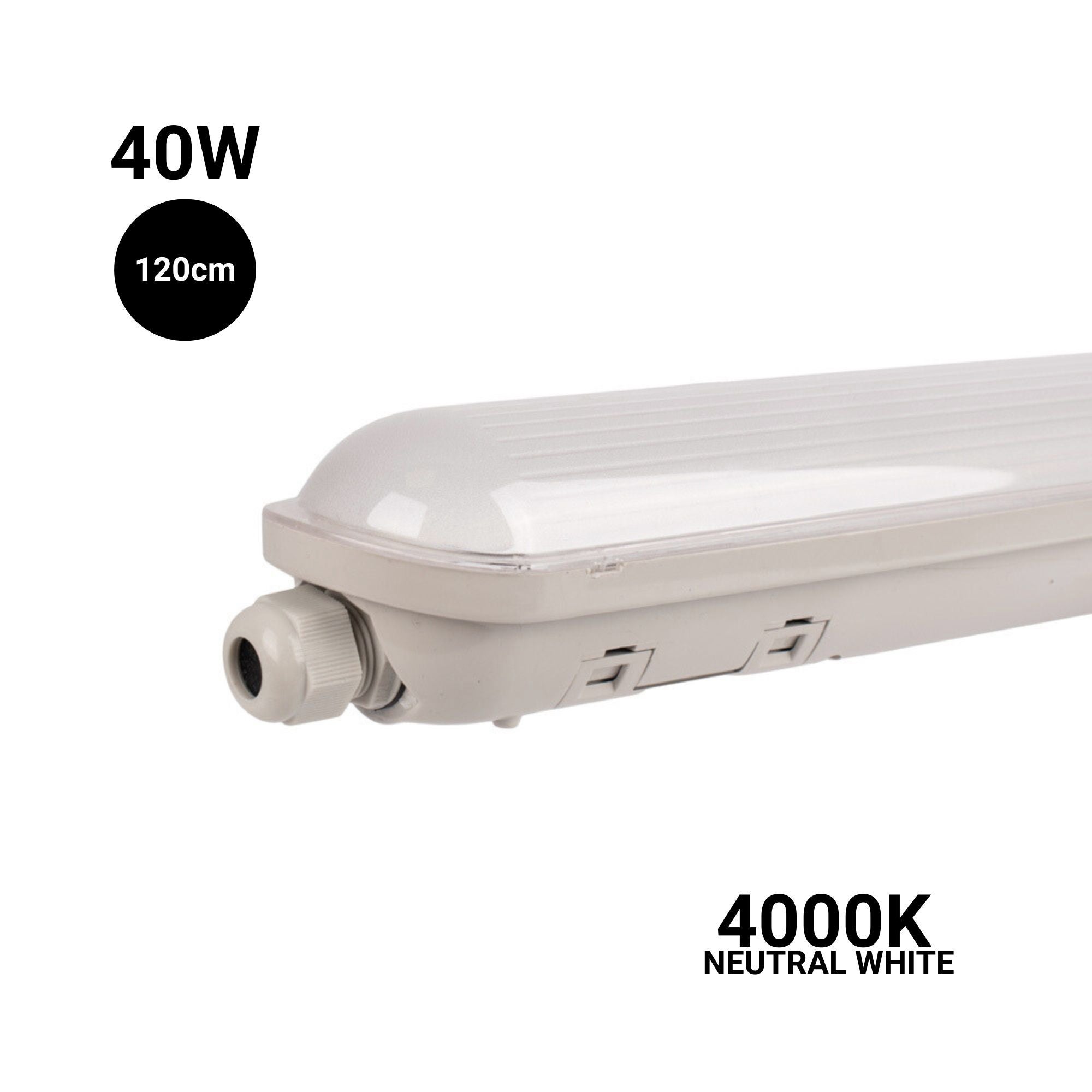 Réglette LED étanche raccordable - 40W - 120cm - IP65 - Blanc Neutre ...
