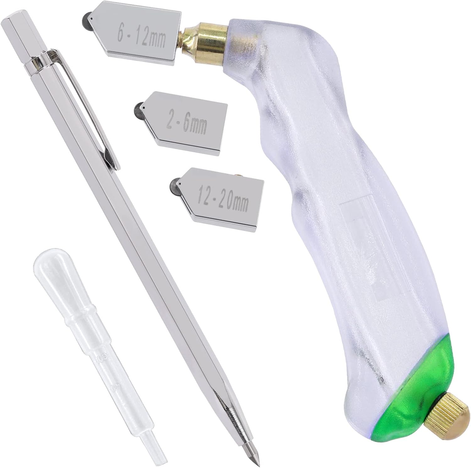 Kit de 5 outils de coupe-verre en carbure de tungstène (2 à 20 mm) avec ...