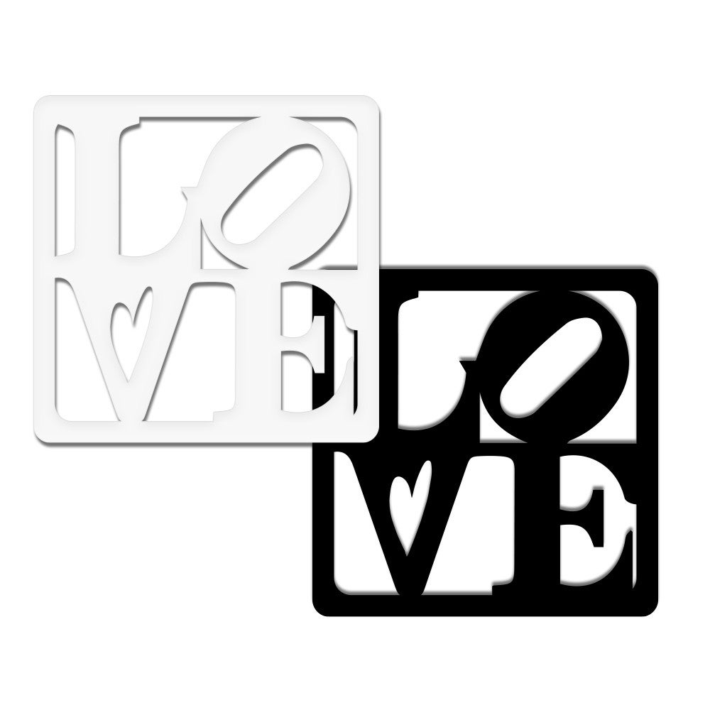 LOVE - Tableau Moderne En Pvc Massif 48 X 48 cm BLANC | Leroy Merlin