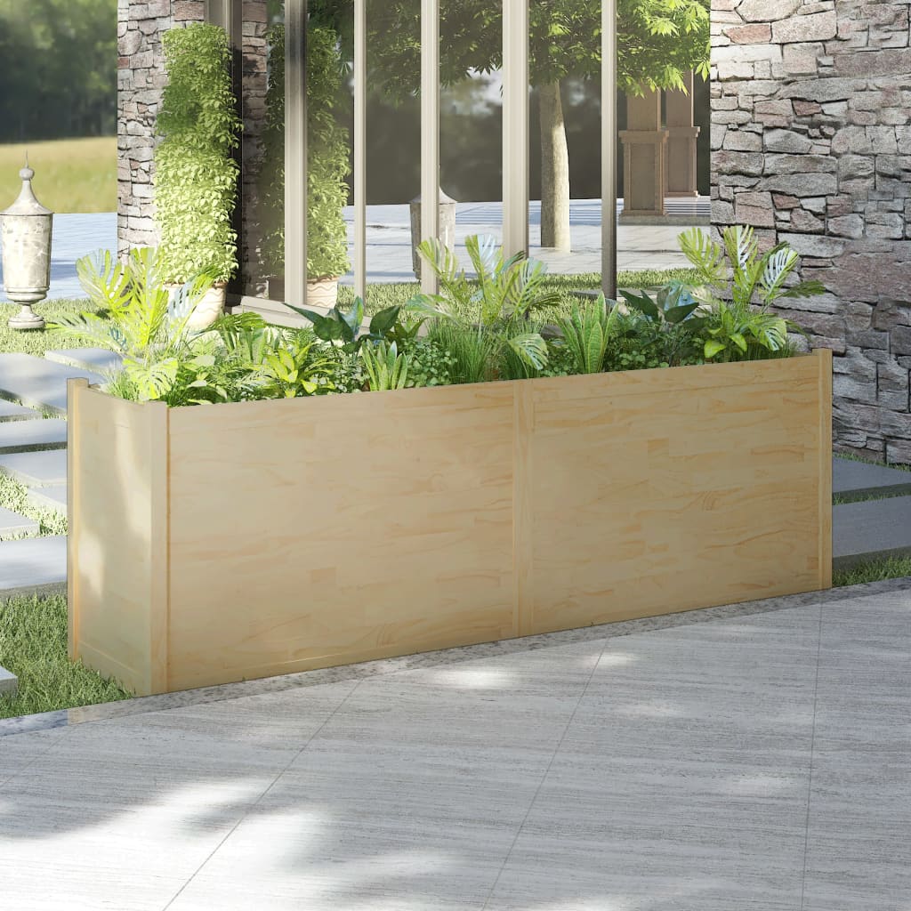 Jardinière d'extérieur 200x50x70 cm Bois de pin massif | Leroy Merlin