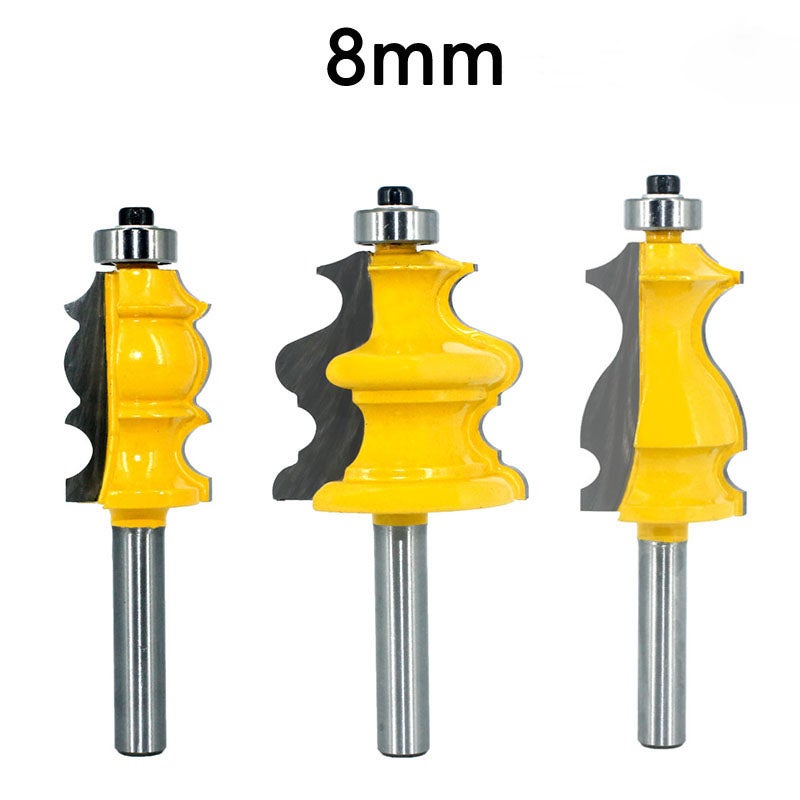 Lot de 3 Fraise Defonceuse 8mm, Fraises pour Défonceuses, Outils pour ...