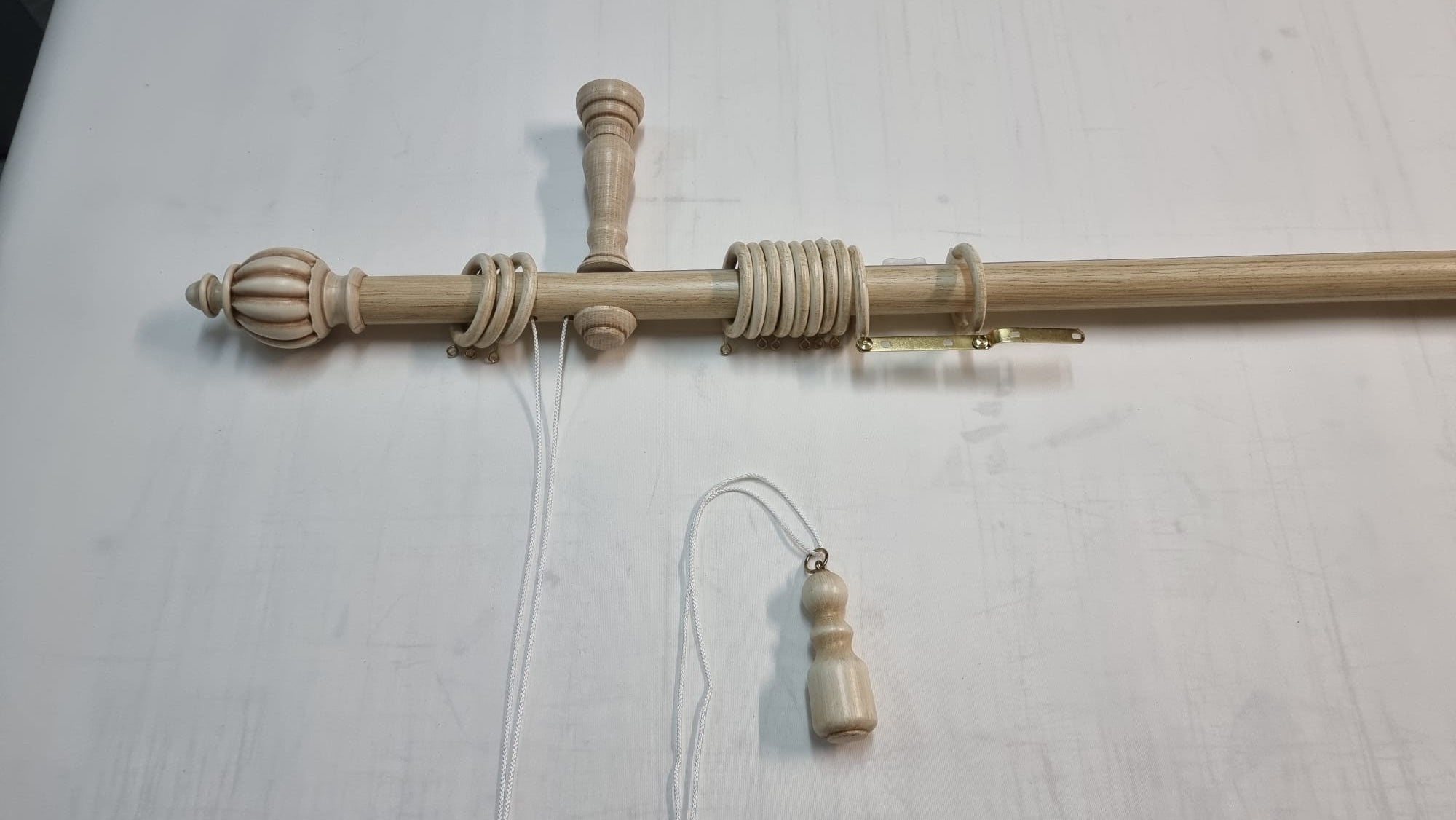 Tringle à rideaux en bois de haute qualité, diamètre 35 mm corde ...