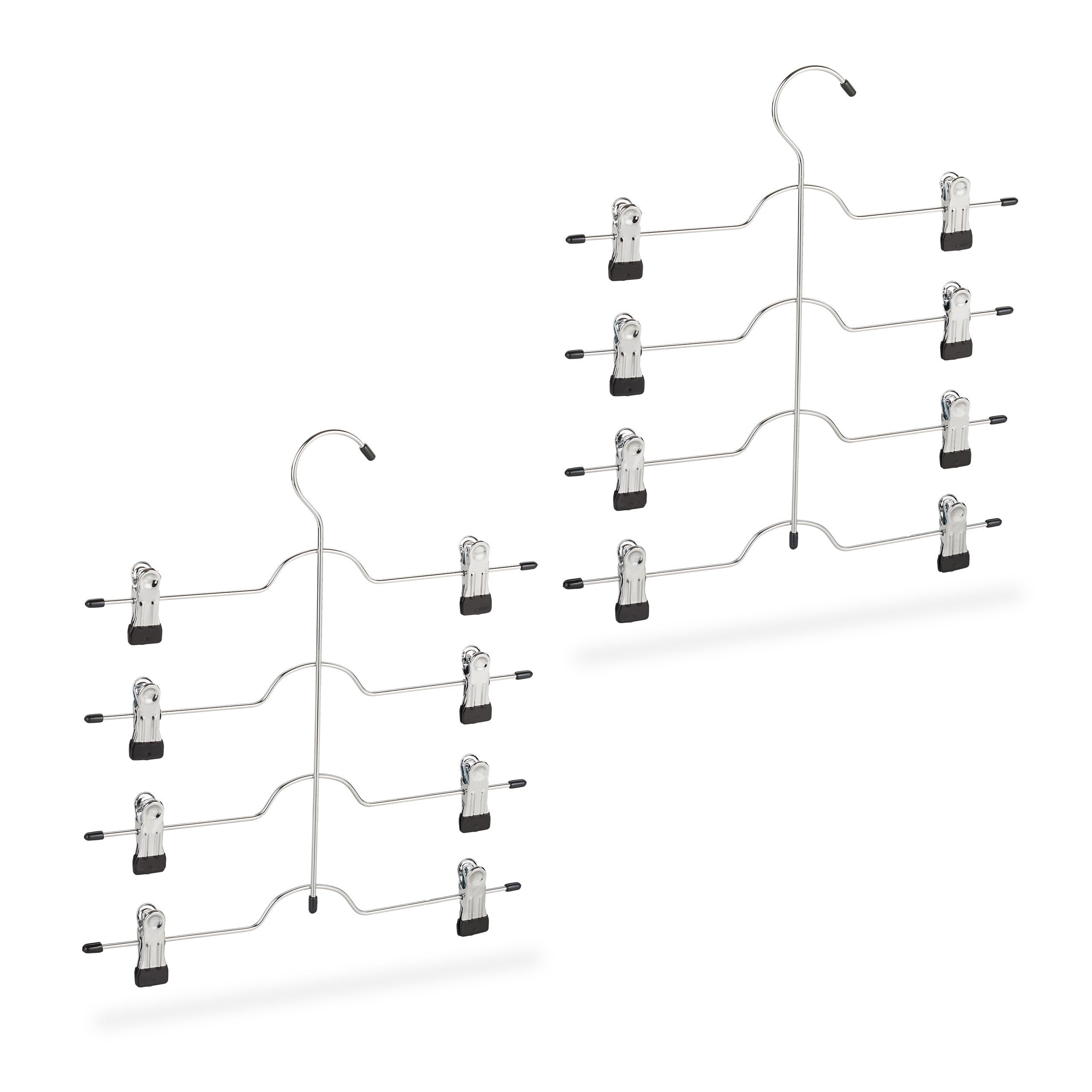 Relaxdays Cintres multiples à clips set de 2 pantalons, jupes gain de ...