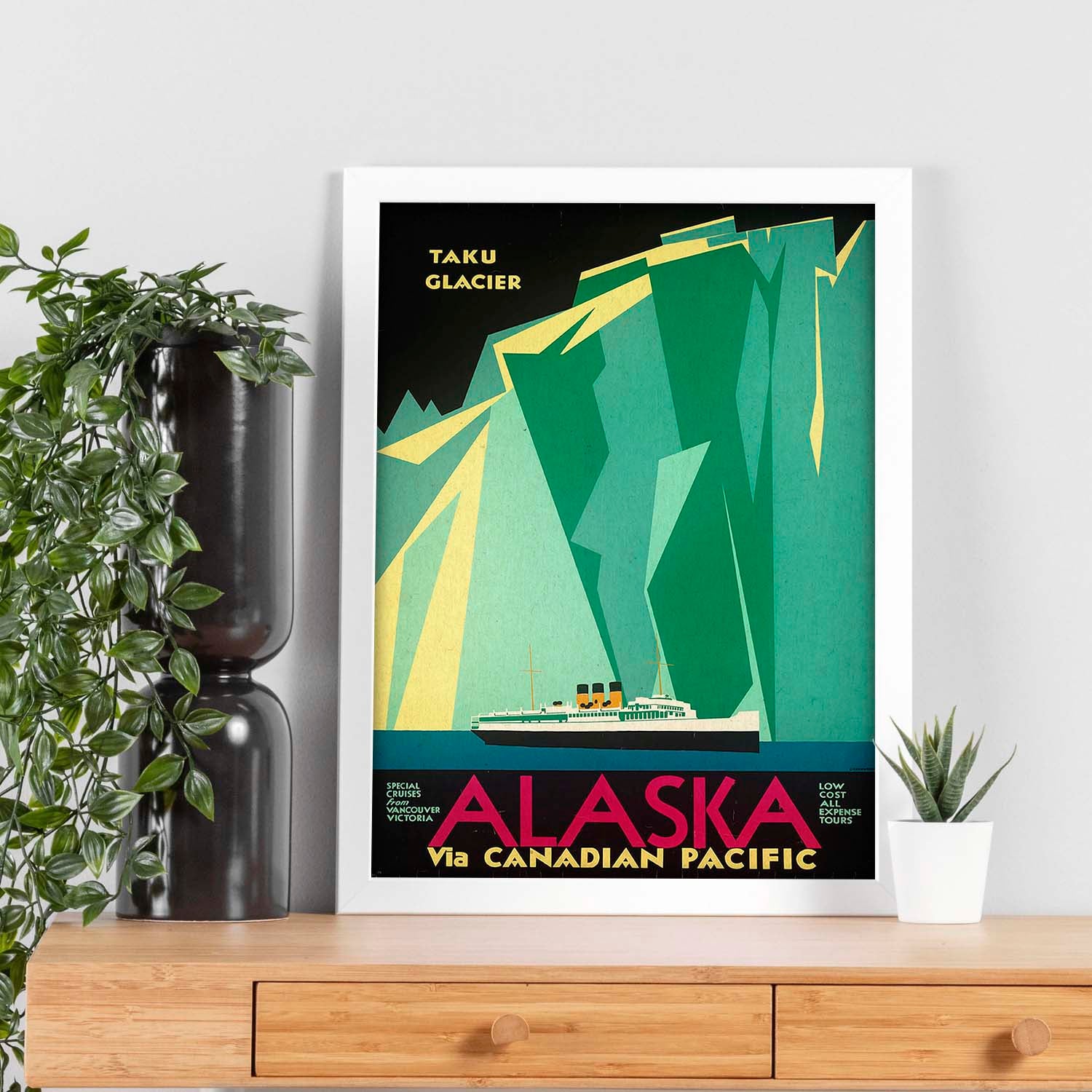 Affiche Vintage. Affiche Vintage. Iceberg En Alaska. A4 Sans Cadre ...