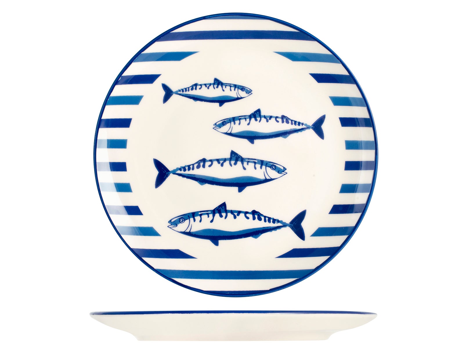 Platos llanos decorados de gres H&H 12 Puerto cm 26 | Leroy Merlin