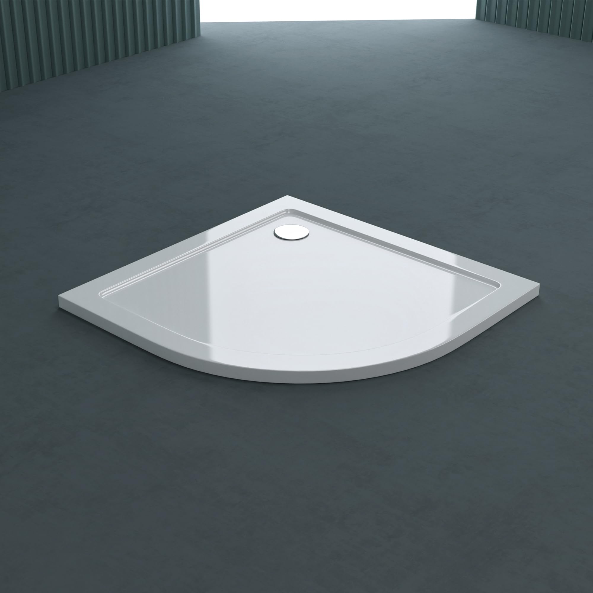 Doporro Receveur de Douche 80x80 Bac à Douche Quart de Cercle Extraplat ...