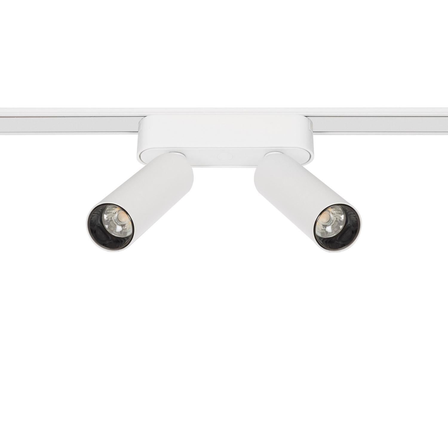 Spot LED sur Rail Magnétique 25mm Extra-Plat 14W Double 48V Blanc Blanc ...