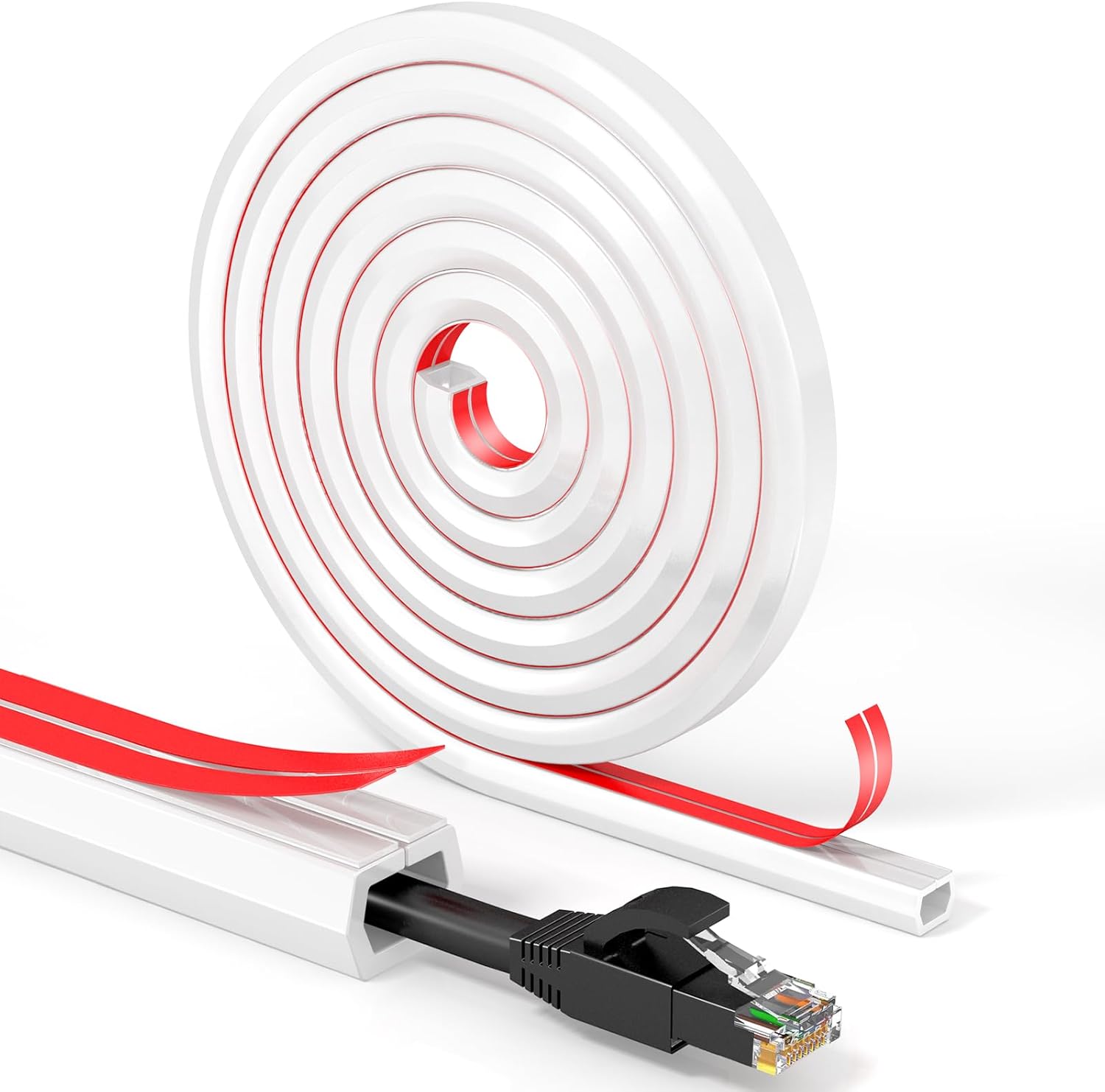 2 x 14mm (W) x 12mm (H) x 2meter (L), (2-Meter) blanc，Auto-adhésif ...