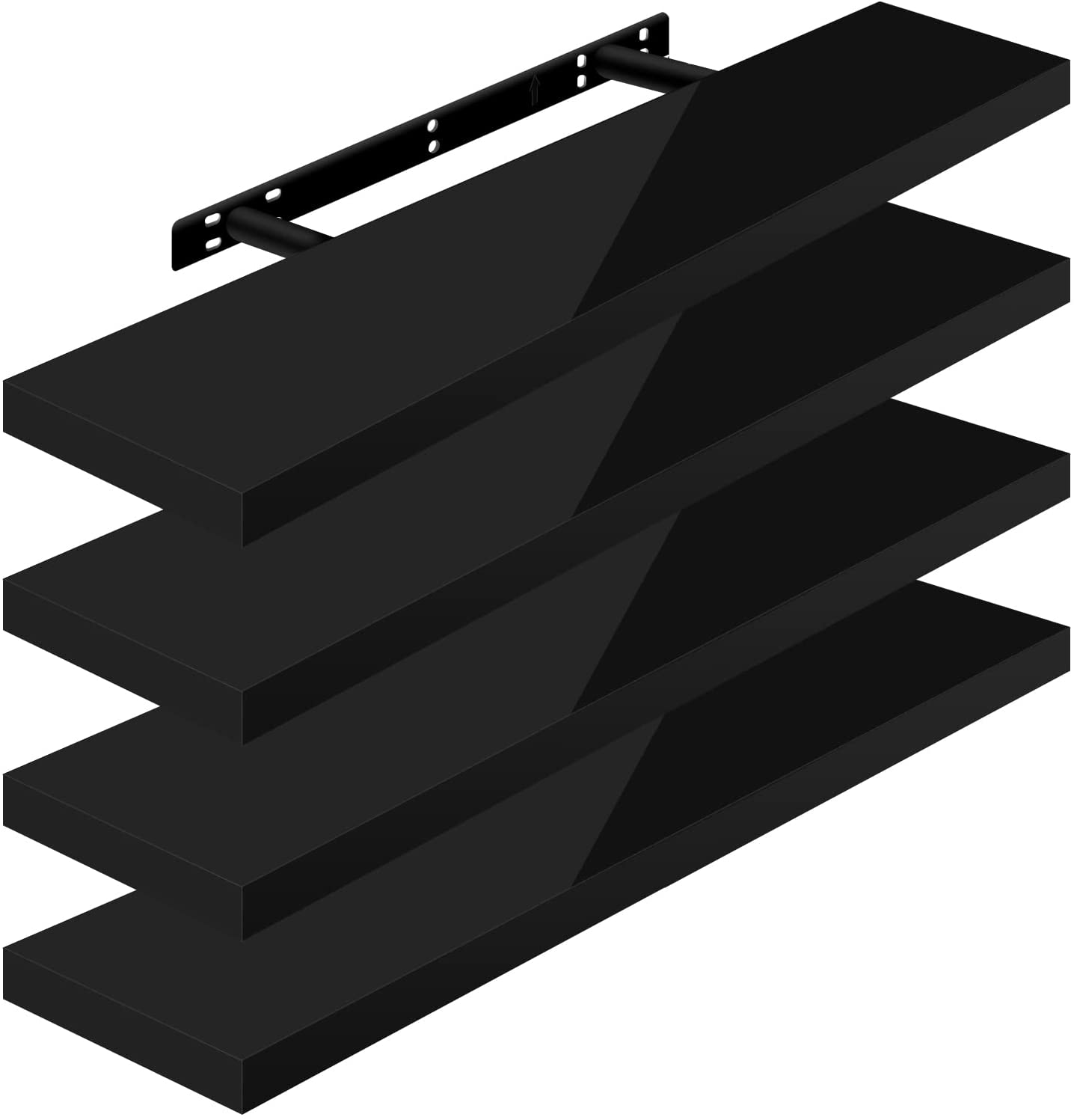 4 x Étagère Murale, 90x22,9x3,8cm, Tablette Murale Panneau de Bois ...