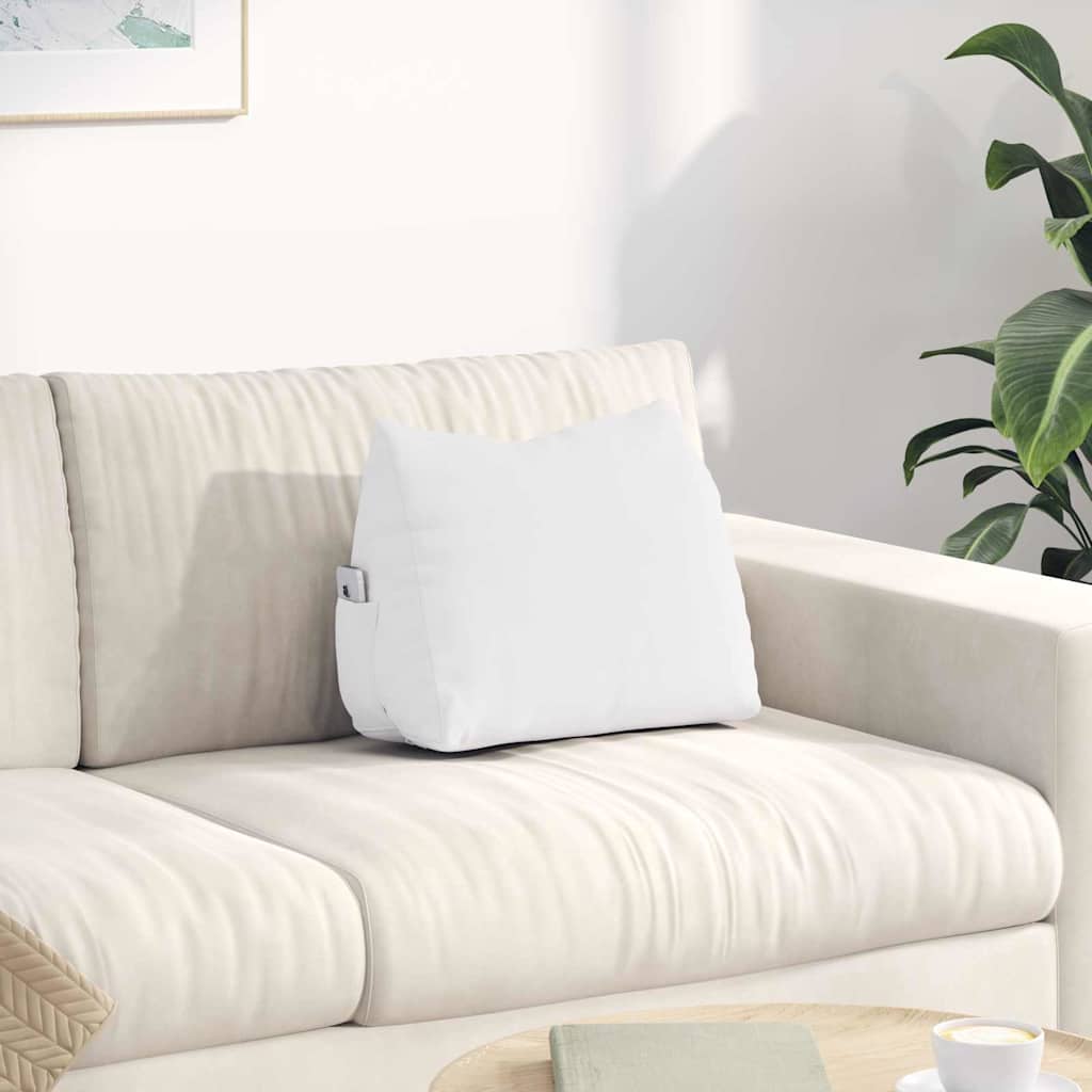 Coussin de Dos Blanc 45 x 20 x 35 cm tissu vidaXL | Leroy Merlin
