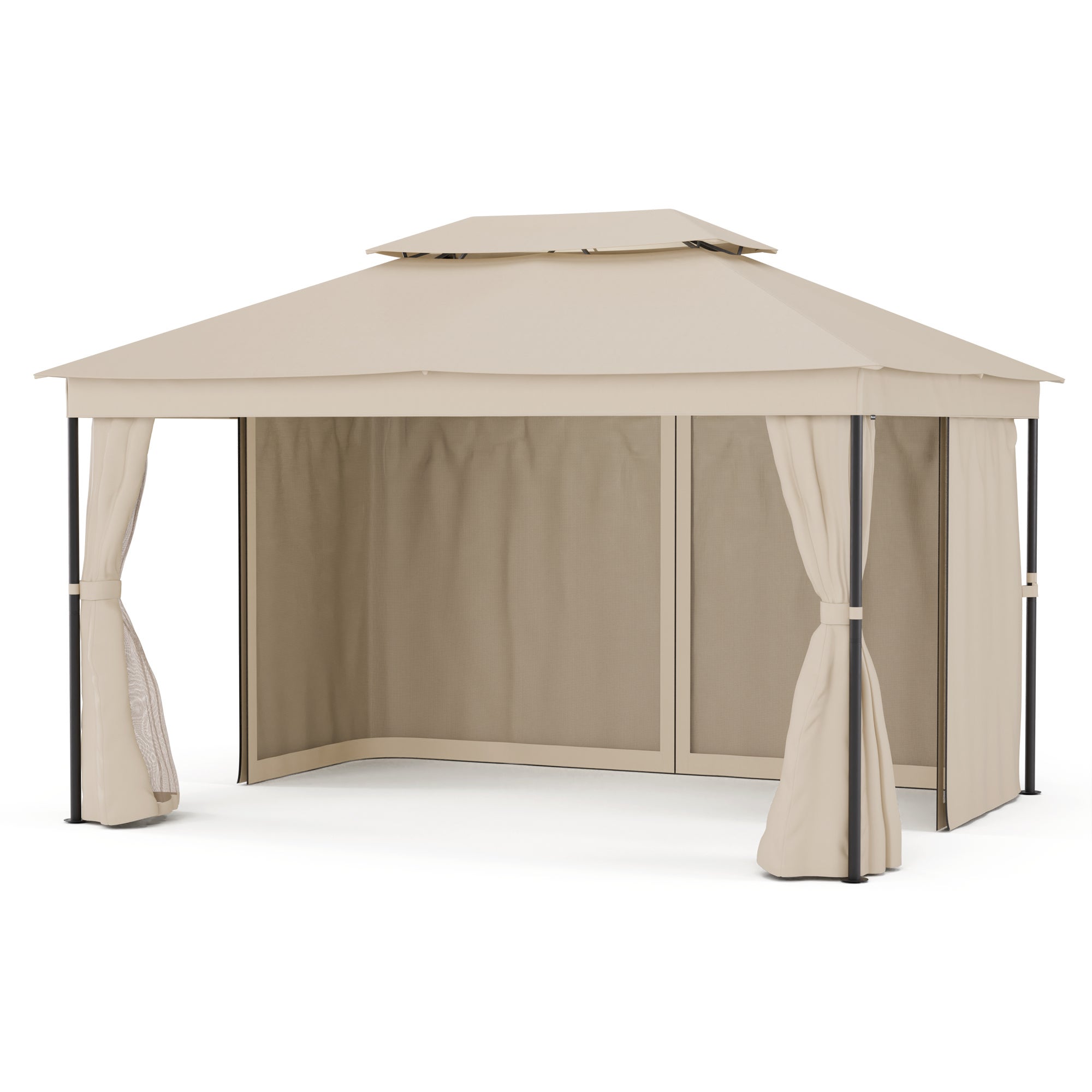 Blumfeldt Mondo Dual Pavillon de jardin 3x4 avec double toit et ...