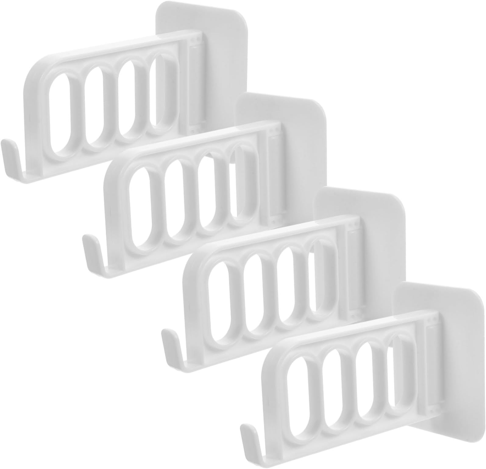 4 Pièces Support Porte-Vêtements Adhésif Cintre Mural Balcon Montage ...