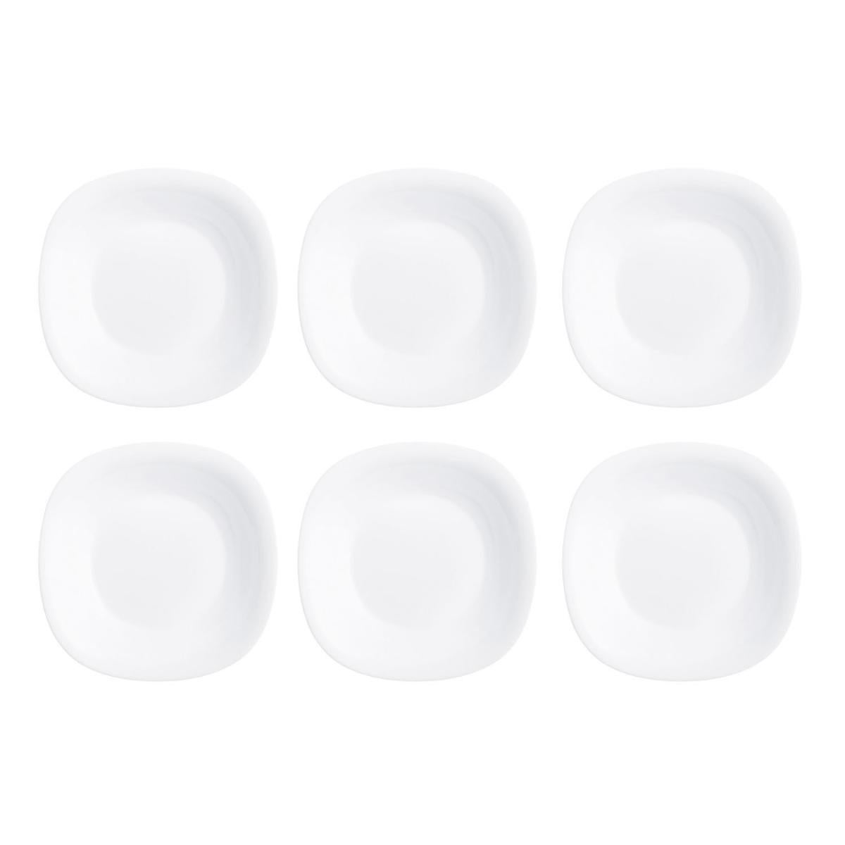 6 Plato Hondo Opal Carine Blanco 21 Cm | Leroy Merlin