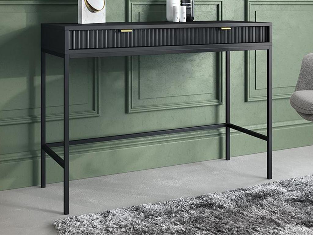 Console avec 2 tiroirs - Noir - LIOUBA de Pascal MORABITO | Leroy Merlin