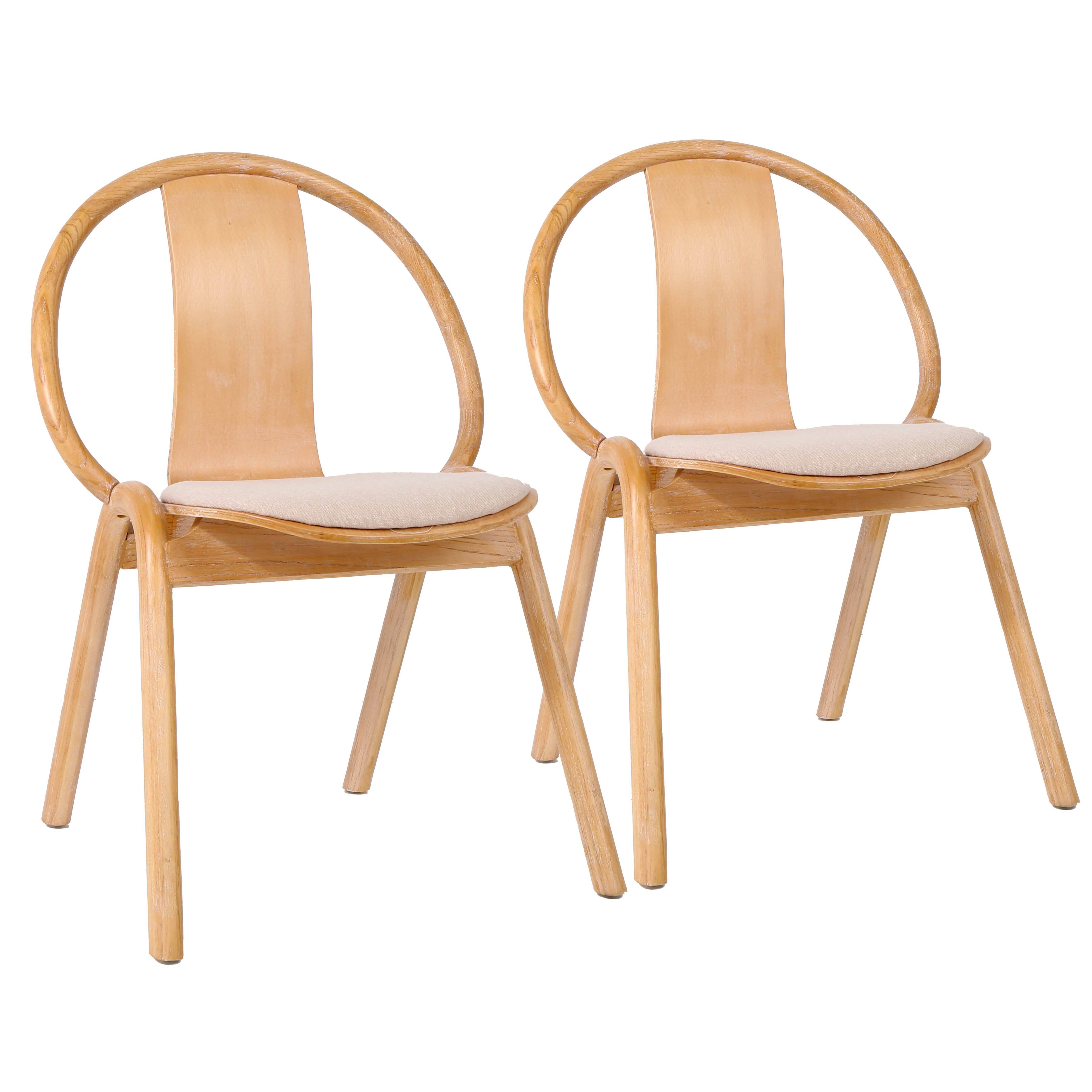 Set di 2 sedie in stile scandinavo in legno di olmo | Leroy Merlin