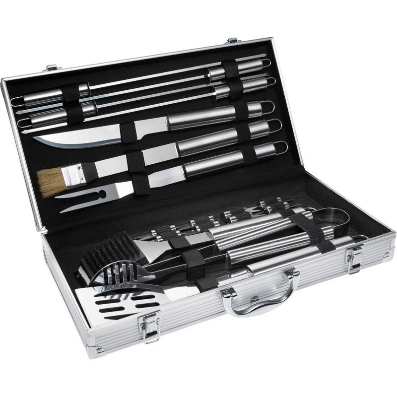 Ensemble Couverts à barbecue Coffret robuste en aluminium inclus en ...