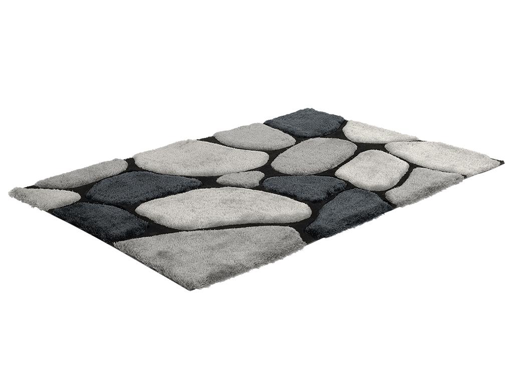 Tapis shaggy à poils longs - 200 x 290 cm - Gris - PIETRA | Leroy Merlin