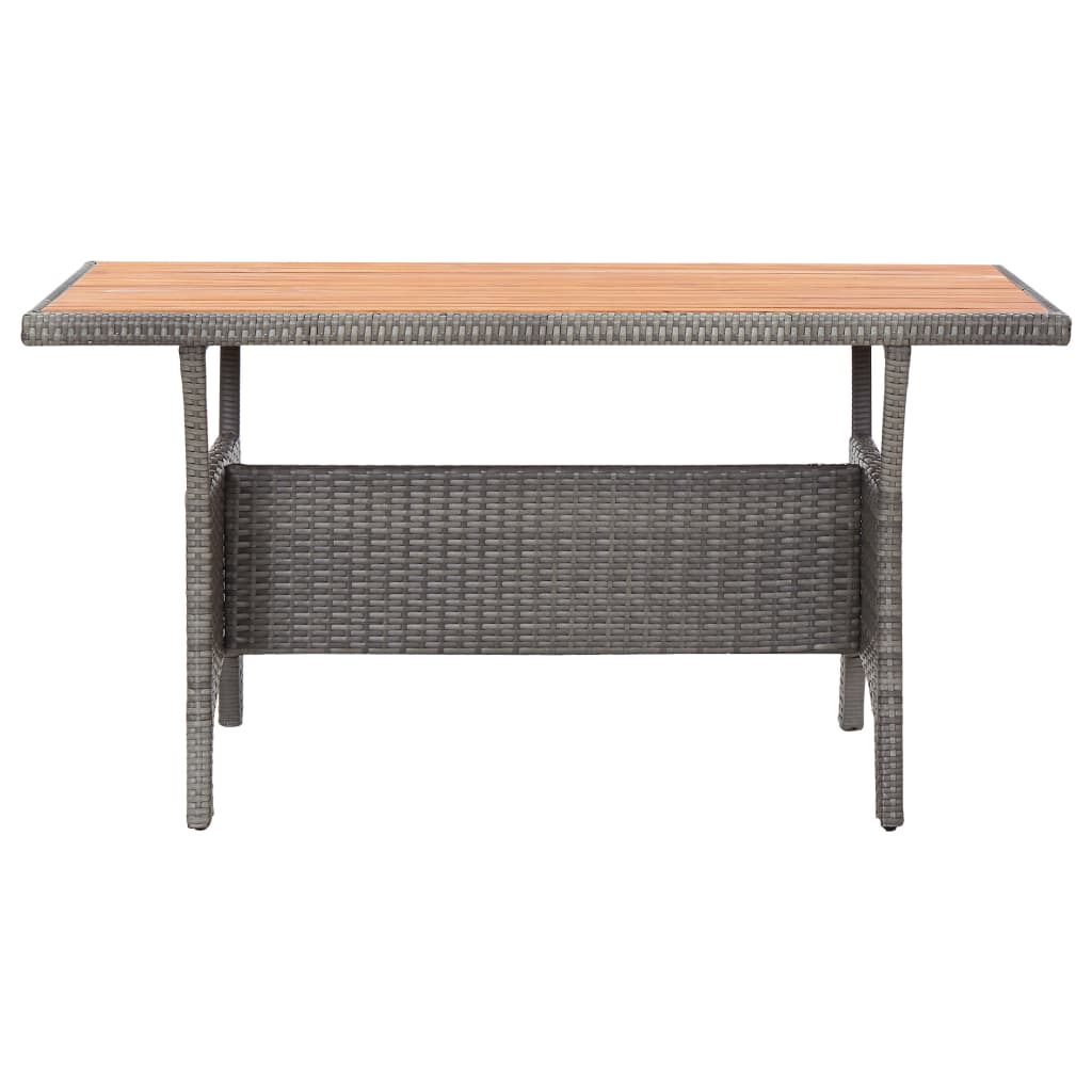 Table de jardin | Table de patio | Table d'extérieur Gris 120x70x66 cm ...