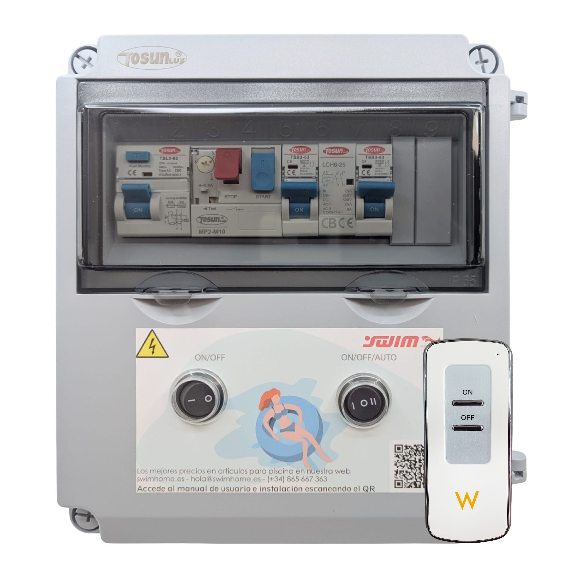 Tosun Cuadro eléctrico para piscina 60W 12V DC con transformador y ...
