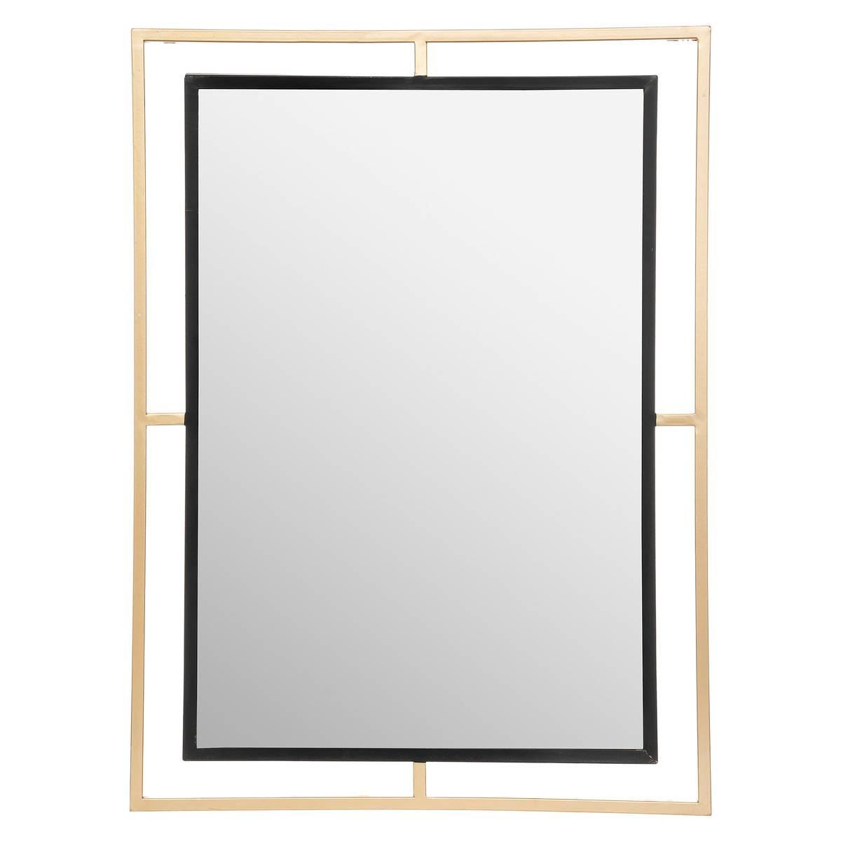 Miroir "Subli" - métal et bois - 66x90 cm - Atmosphera créateur d ...