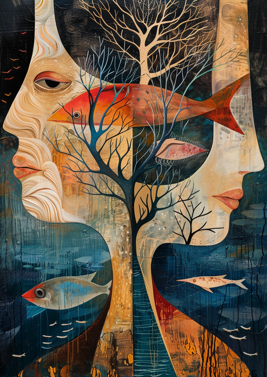 Estampe à encadrer, 50 x 70 cm. POLARTE-B Le Murmure de la forêt ...