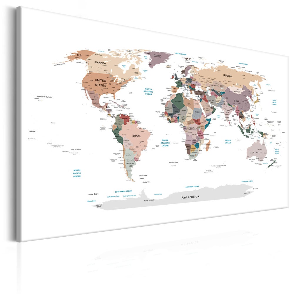 Tableau - World Map: Where Today? 60x40 Artgeist cm | Leroy Merlin