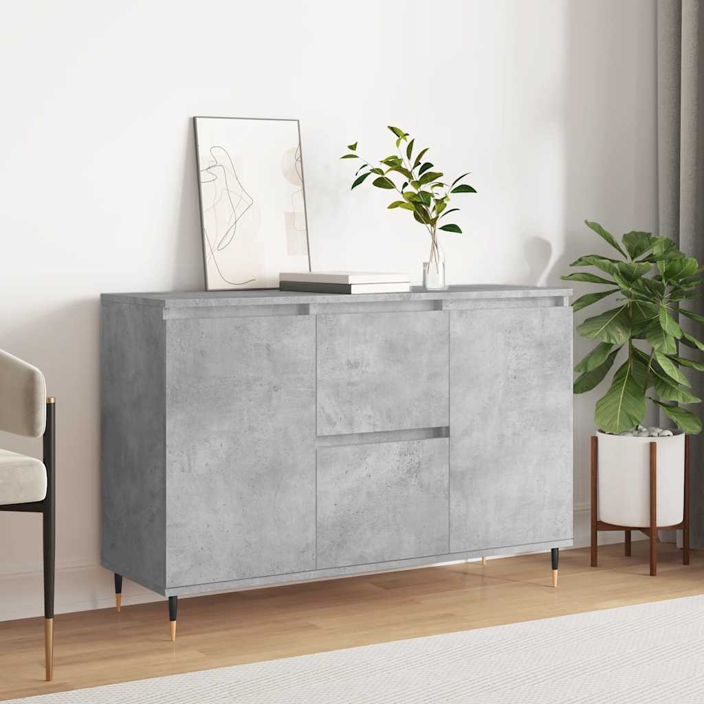 Buffet gris béton 101,5x35x70 cm bois d'ingénierie | Leroy Merlin