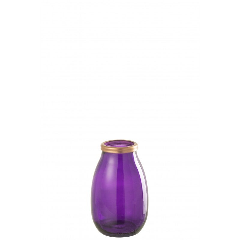 Vase en verre mauve 18x18x28 cm | Leroy Merlin