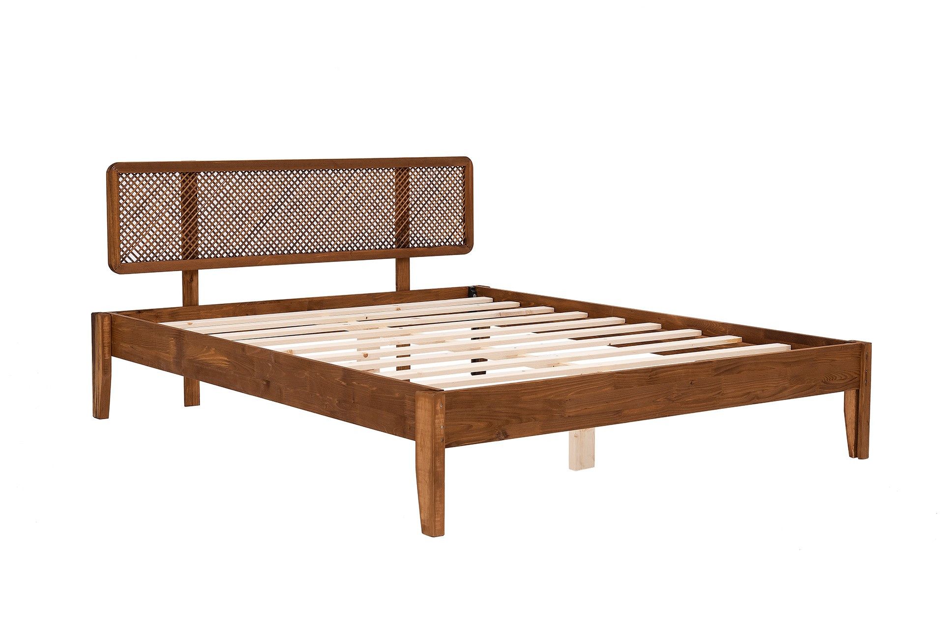Lit simple minimaliste Izabel 90x190cm Bois foncé | Leroy Merlin