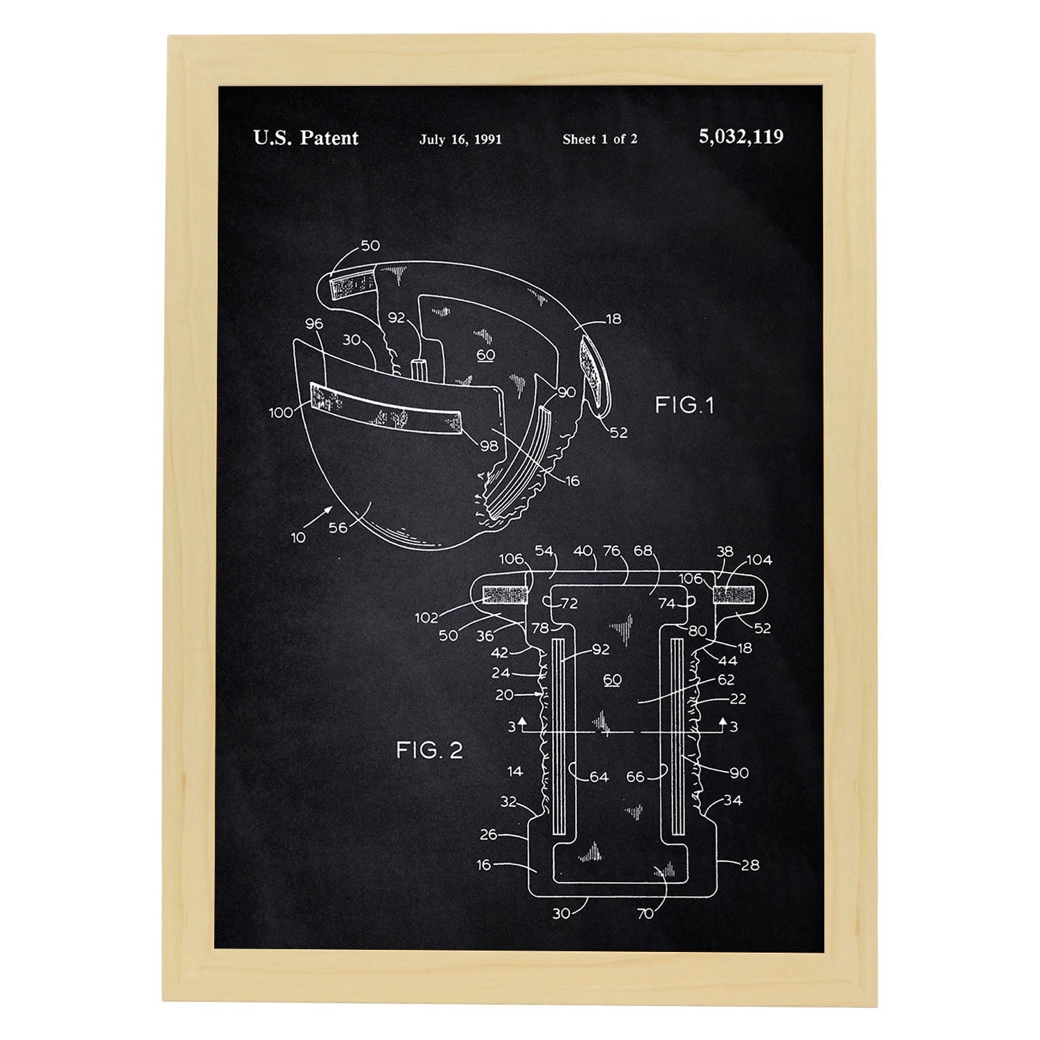 Affiche De Brevet En Nid D'abeille. Lémina Avec Old Patent Design Clean ...