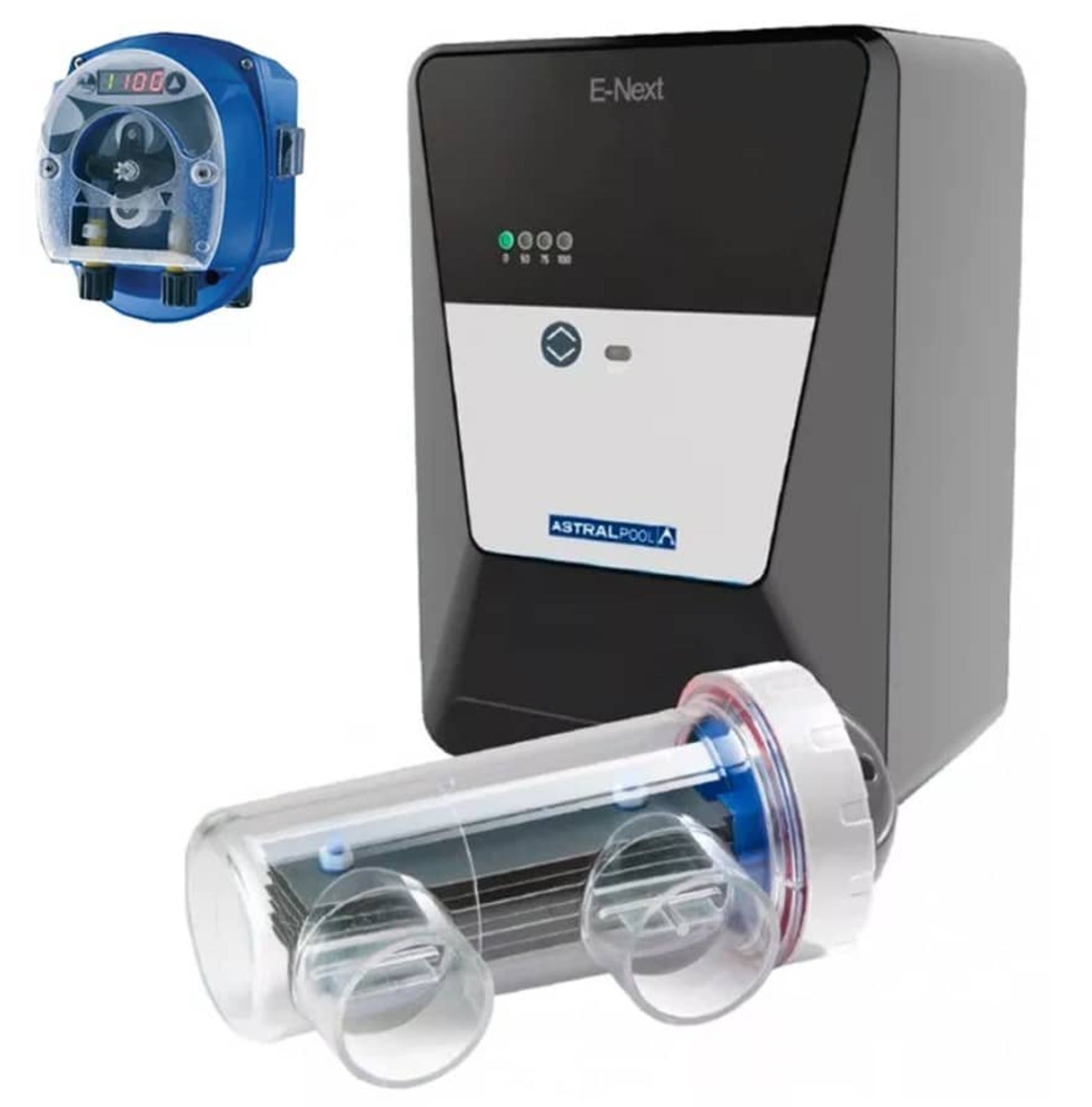 Clorador Salino AstralPool e-Next Control Total pH Redox Remoto Agua Suave Desinfección Auto ...