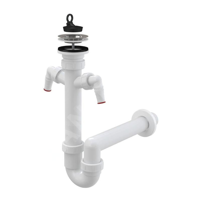 Alcadrain Siphons - Siphon d'évier, diamètre 70 mm, avec 2 raccords, en ...