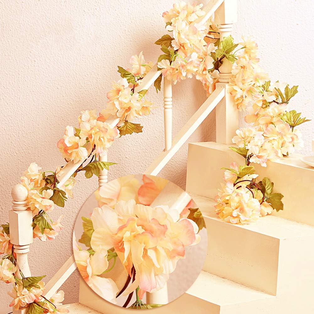 235cm Fleur Artificielle Fleur de Cerisier Suspendu Vigne Guirlande ...