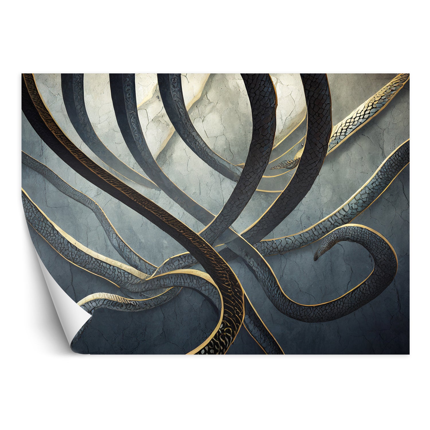 Papier peint, Serpent abstrait 100x70 | Leroy Merlin