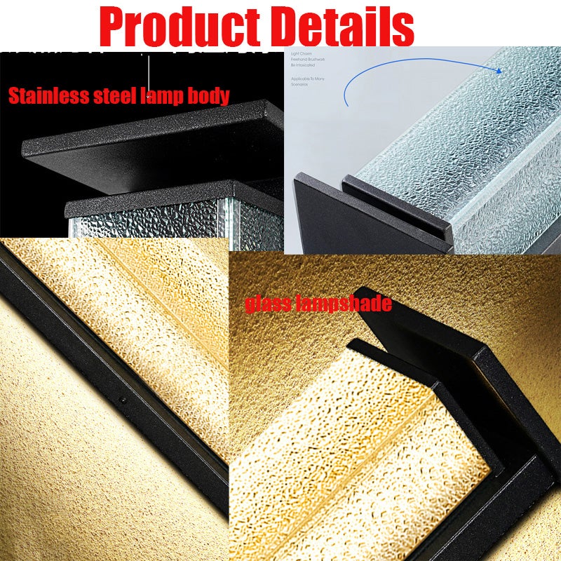 Applique da esterno impermeabile, applique a LED rettangolare, 85-265 V ...