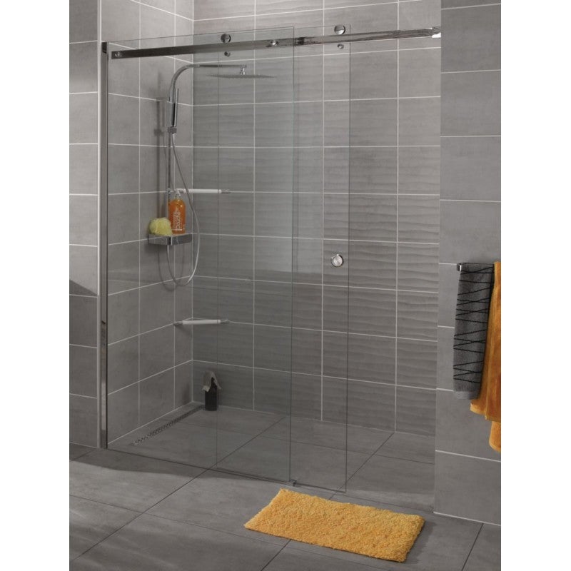 Paroi de Douche Coulissante ALTERNA Design 160x200cm 2 Vantaux Verre ...