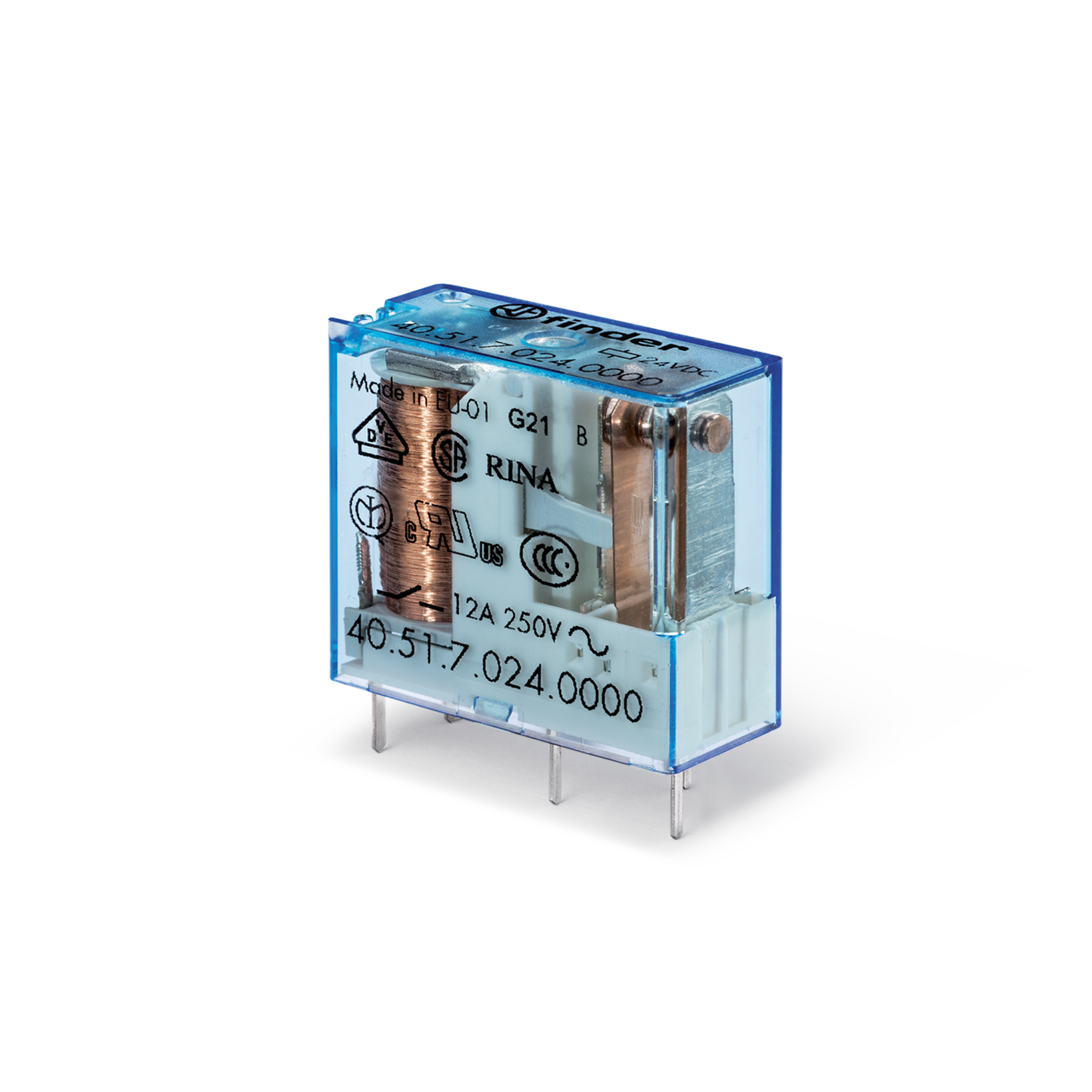 Mini relé PCB, paso de 5 mm, ninguno, 230 V, estándar, 1 contacto, 10 A ...