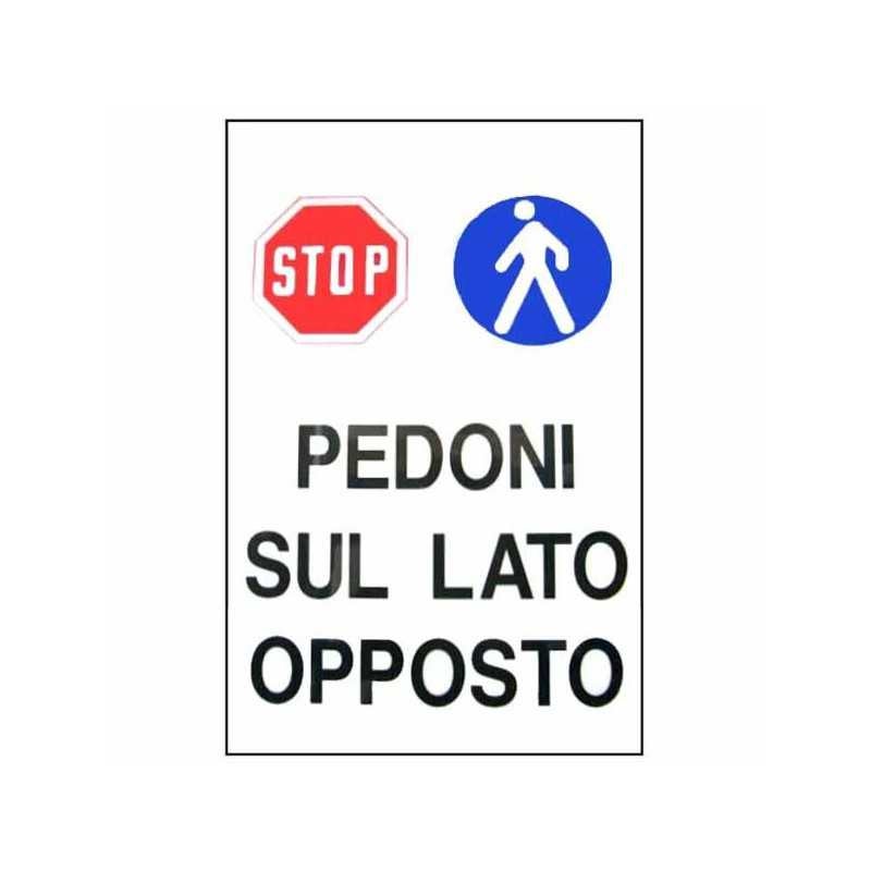 Panneau piéton côté opposé 48 x 68 en plastique | Leroy Merlin