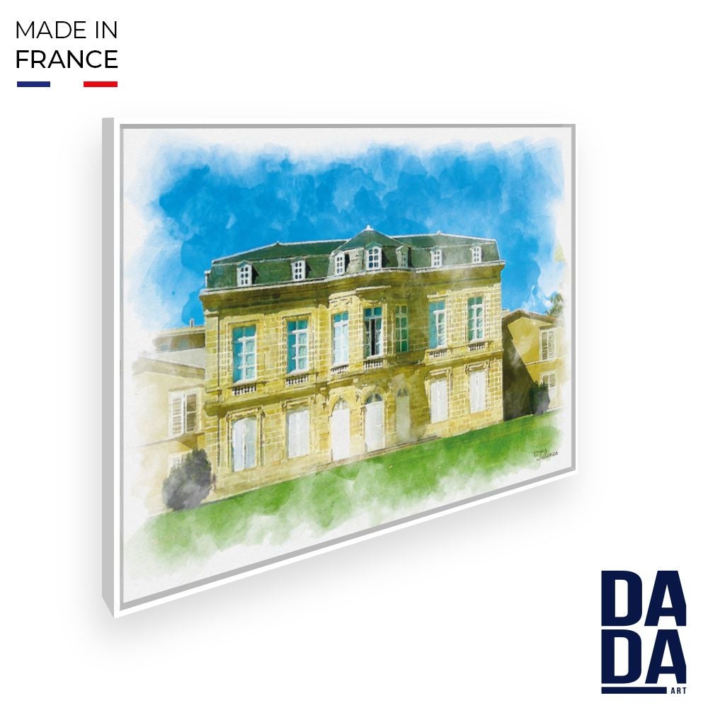Tableau Château de Talence / 45x60cm / Cadre Blanc / Fabriqué en France ...