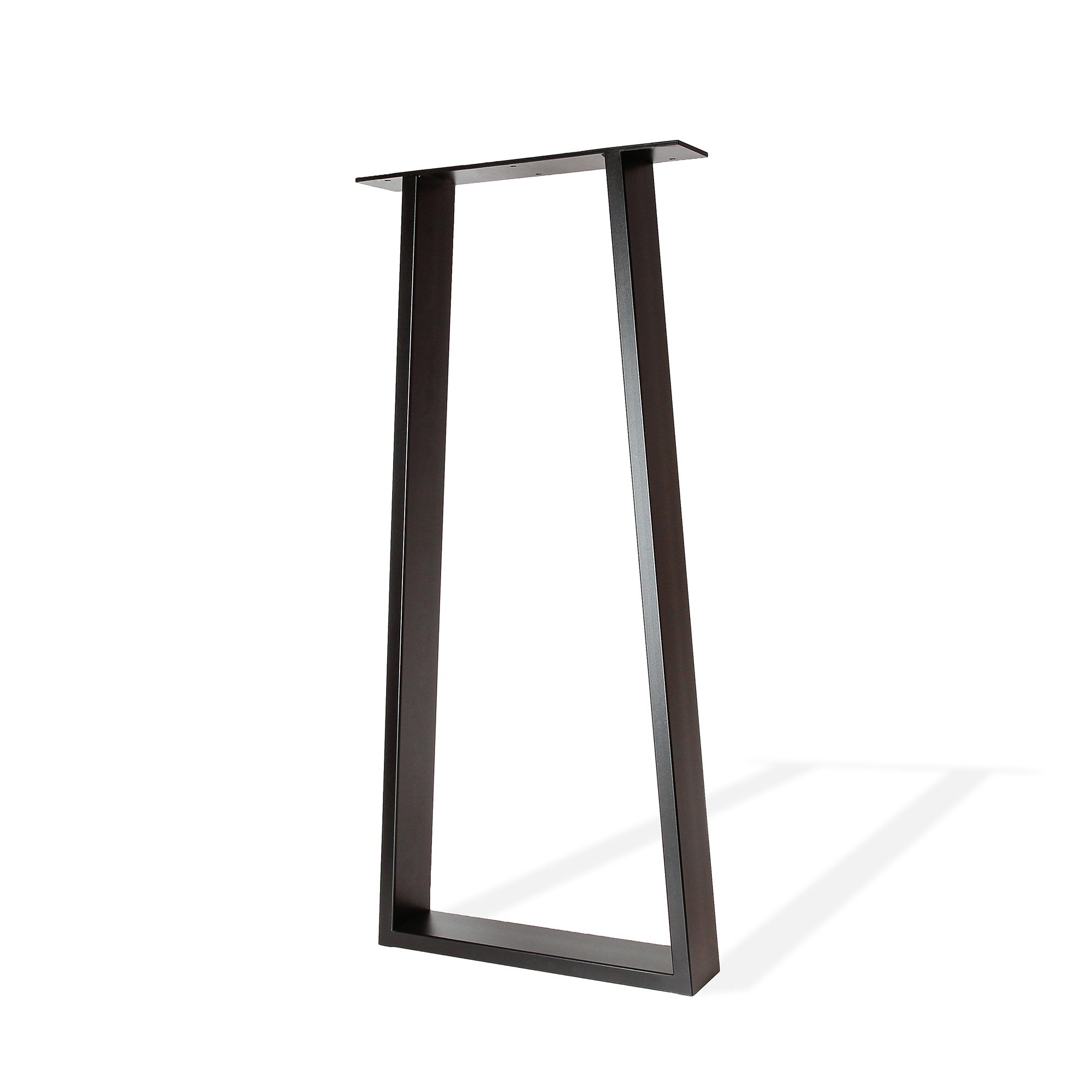 REI | Pied de table haut trapézoïdal 85 cm | Acier noir poreux | 380 x ...