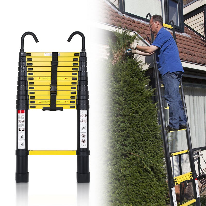 Escalera telescópica 3,8M Escalera telescópica plegable con ...