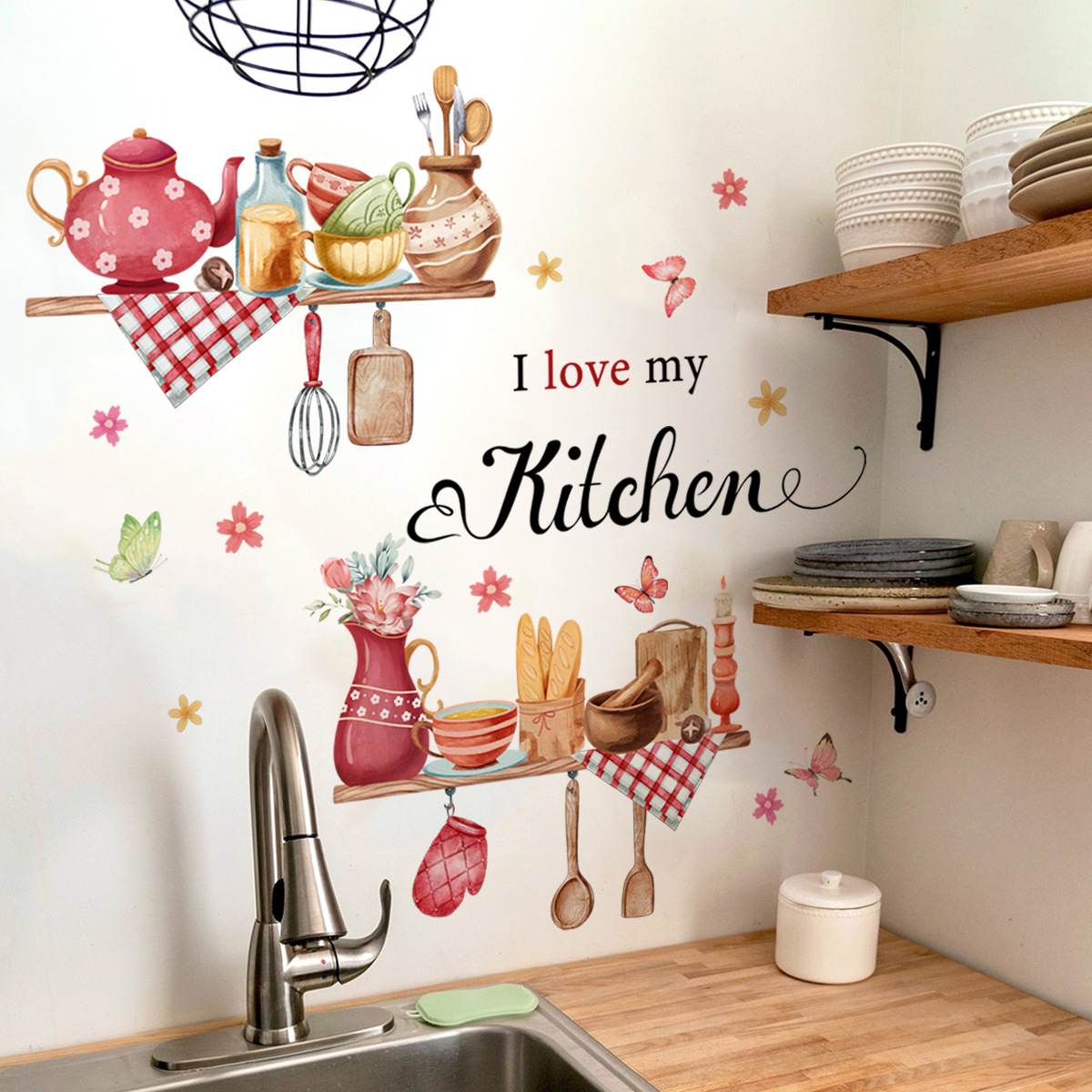 Stickers muraux de cuisine, stickers muraux avec phrases décoratives ...